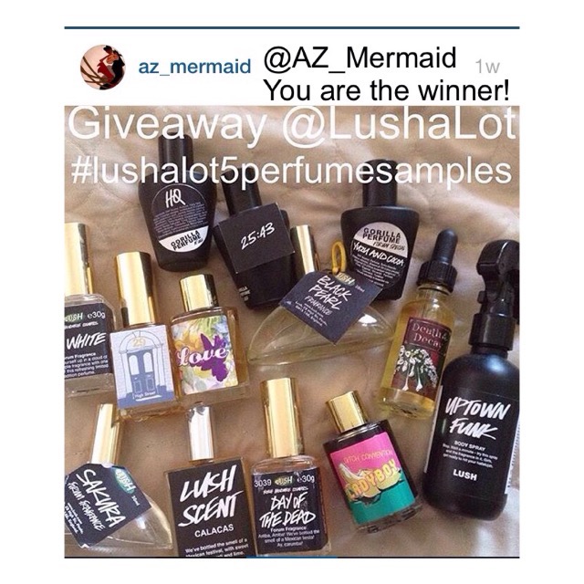 8/5/2015 Five rare Lush perfume samples Giveaway (on my Instagram ...